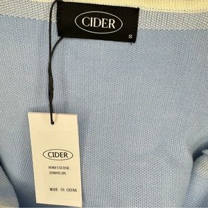 Cider | Tops | Nwt Cider Light Blue Wave Rib Knit Top | Poshmark